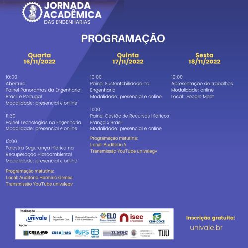 ISEC e Universidade Vale do Rio Doce juntam-se na Jornada Académica das Engenharias – Campeão ...